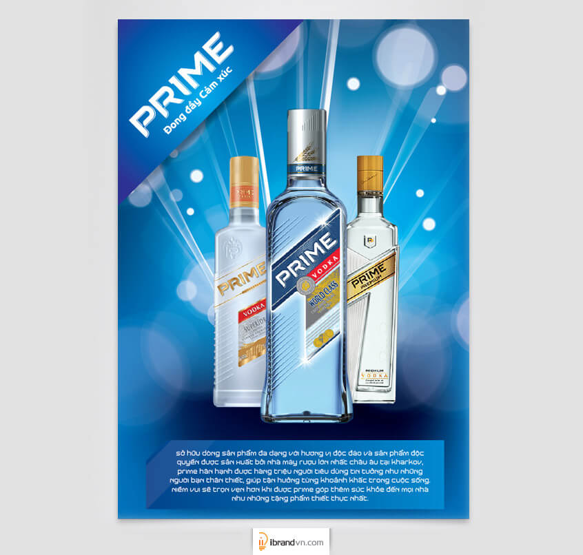 Thiết kế tờ rơi Prime Vodka - iBrand Creative